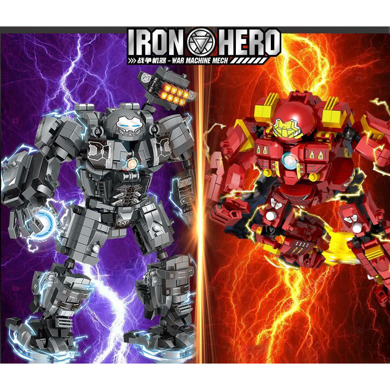 HNB Iron Man Robot Building Blocks Toy Superhero 3D Model Toy Children ...