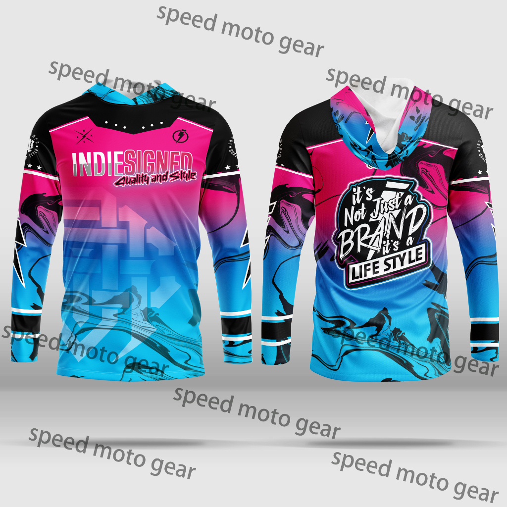 Warmer Moto Hoodie Jersey with Hood Design for men Motorcycle Long Sleeve T-shirt Full ...