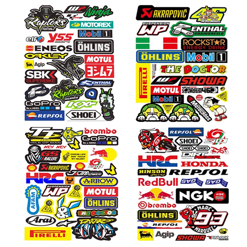Vinyl waterproof stickers for motorcycle helmets scooters laptops water ...