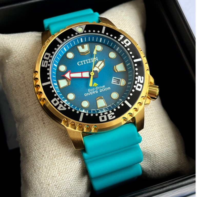 Citizen Promaster Diver Watch BN0162-02X Eco-Drive Turquoise Blue ...