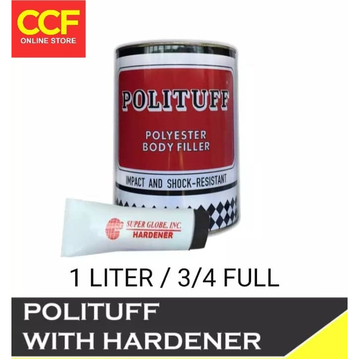 Polituff Body Filler 1 Liter with Cream Hardener | Shopee Philippines