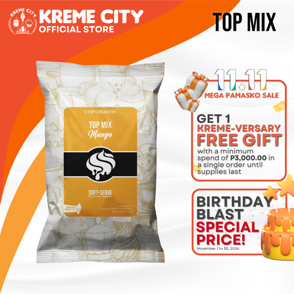 TOP Creamery Topmix Mango Soft Serve Ice Cream Powder Premix 1kg ...