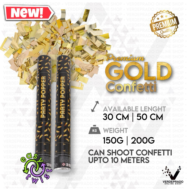 50CM Gold Confetti Poppers | Shopee Philippines