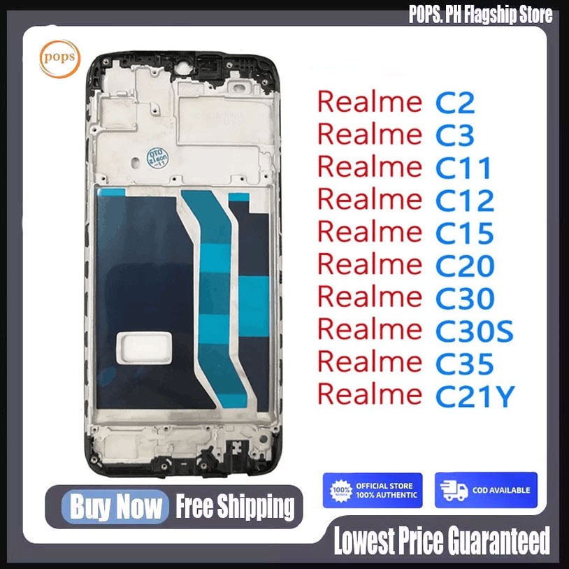 Realme C2 C3 C11 C12 C15 C20 C30 C30S C35 C21Y Middle frame LCD Front Frame LCD Bone for ...