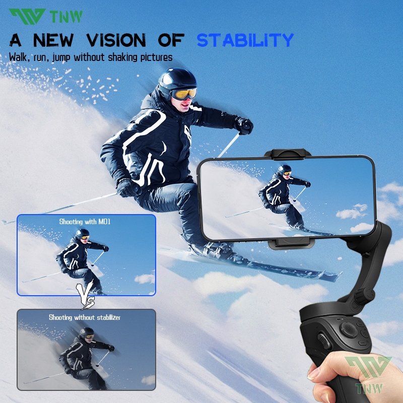 TNW M01 Smartphone 3-Axis Gimbal Stabilizer Phone Handheld with LED ...