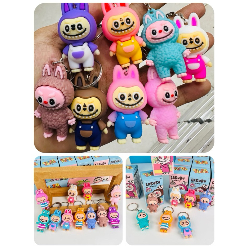 Labubu Toy Keychain Labubu Bubble Mart Face Vinyl Trendy Play Figure ...