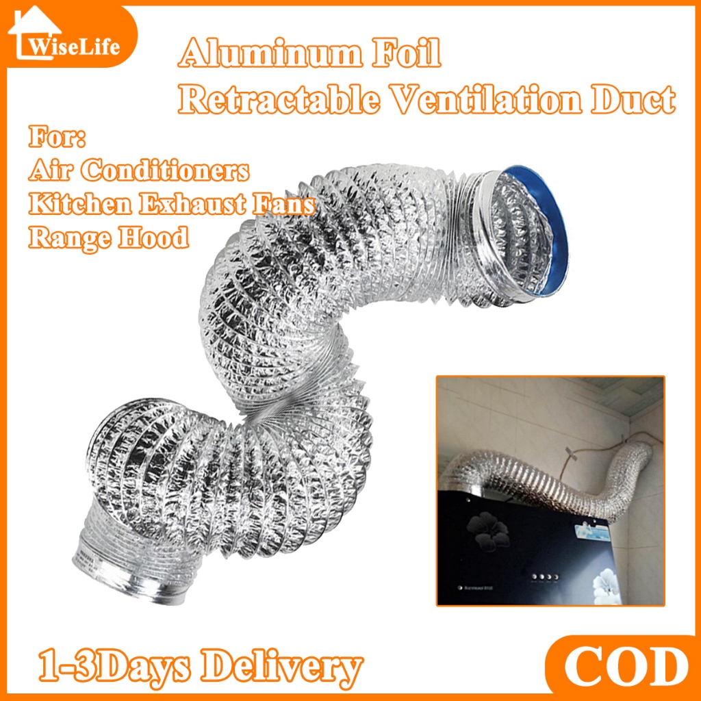 Aluminum Foil Ventilation Duct Range Hood Insulation Tube Hose Kitchen ...