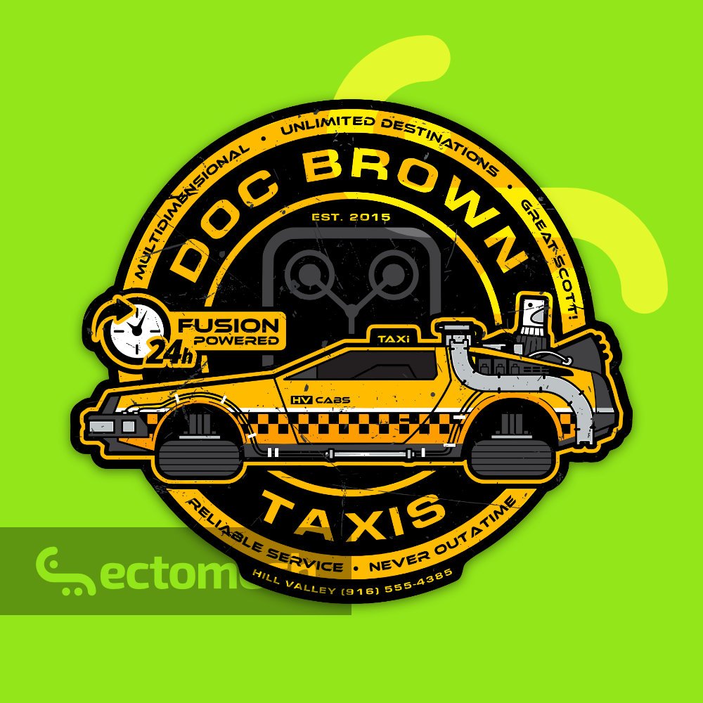 Doc Brown Taxis - Back to the Future Vinyl Waterproof Car Sticker by ...