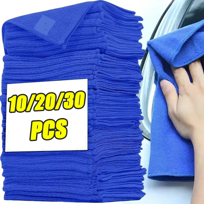 10/20/30Pcs Microfiber Car Wash Towel Rags/Fast Drying Auto Detailing ...