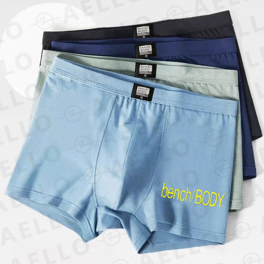 6pcs COD Bench Body Briefs Men's Boxer Fashion 100%Cotton | Shopee ...