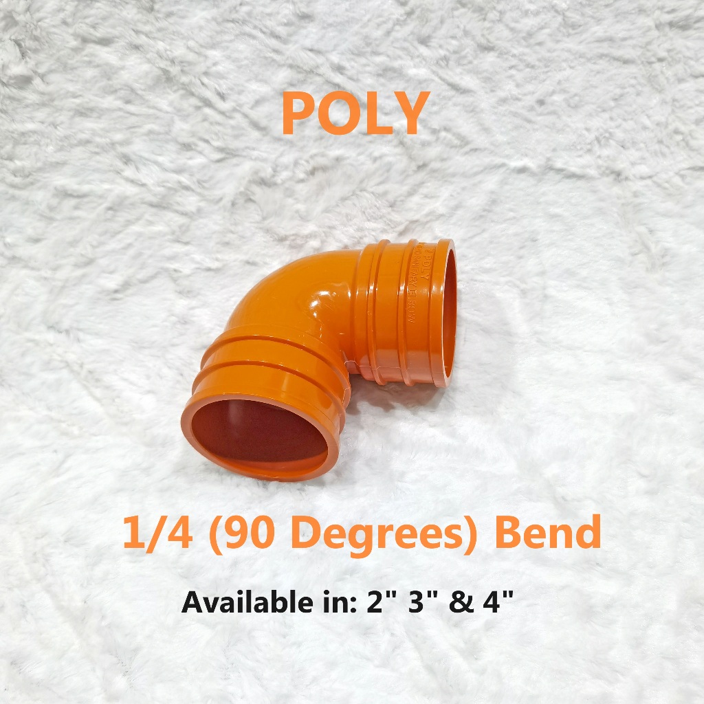 POLY PVC Sanitary Fittings Orange Elbow 2" 3" 4" 45 90 Degrees 1/4 1/8 ...