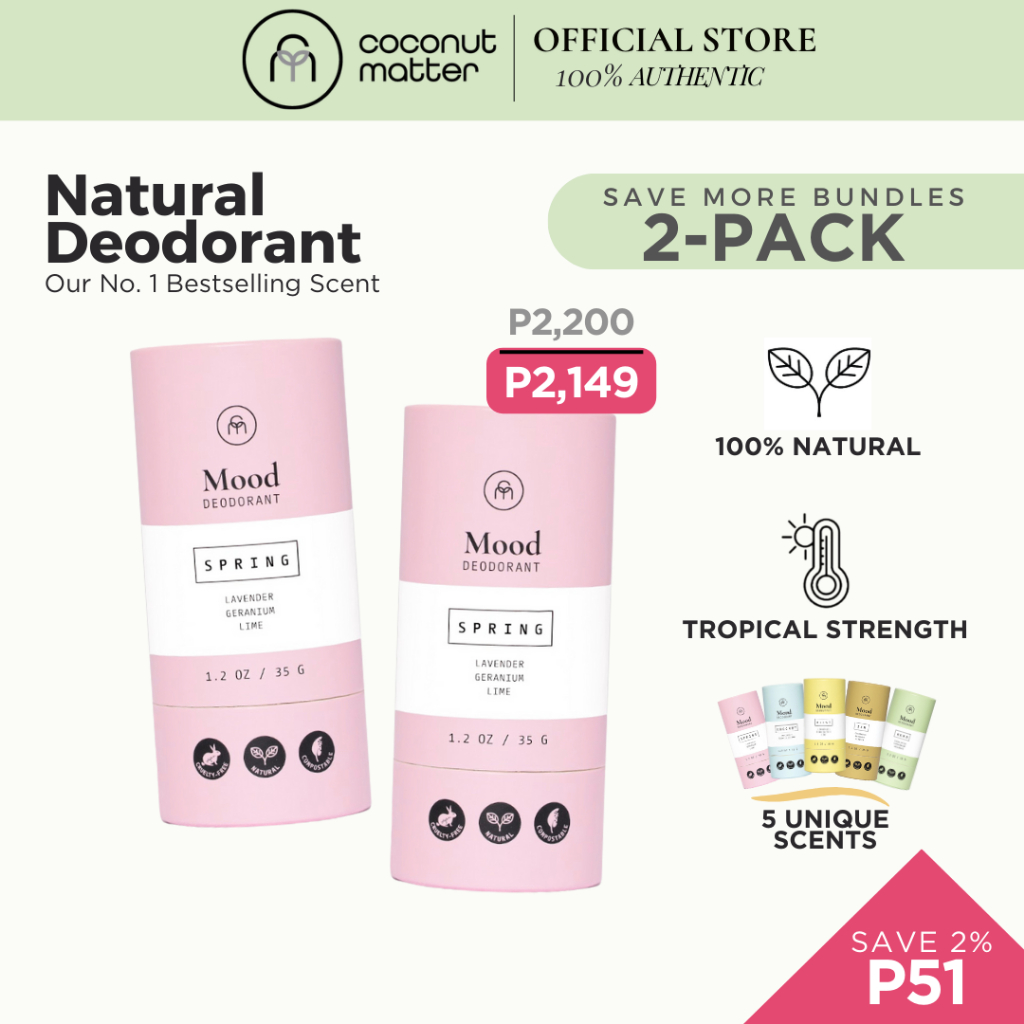 Coconut Matter MOOD Spring Deodorant 35g x 2 Pack | Shopee Philippines