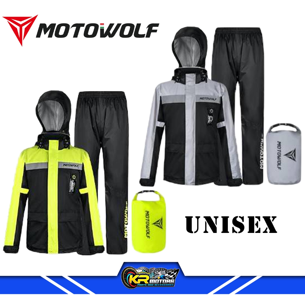 Motowolf Raincoat V2 & Motowolf Raincoat V2B with Shoe Cover Rainproof ...