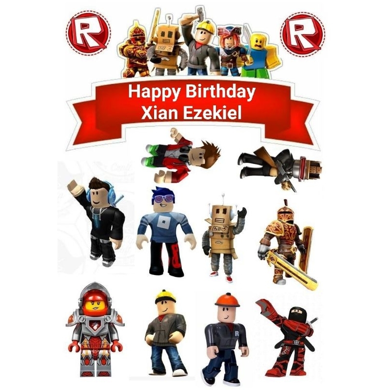 ROBLOX CAKE TOPPER and Cupcake Topper | Shopee Philippines