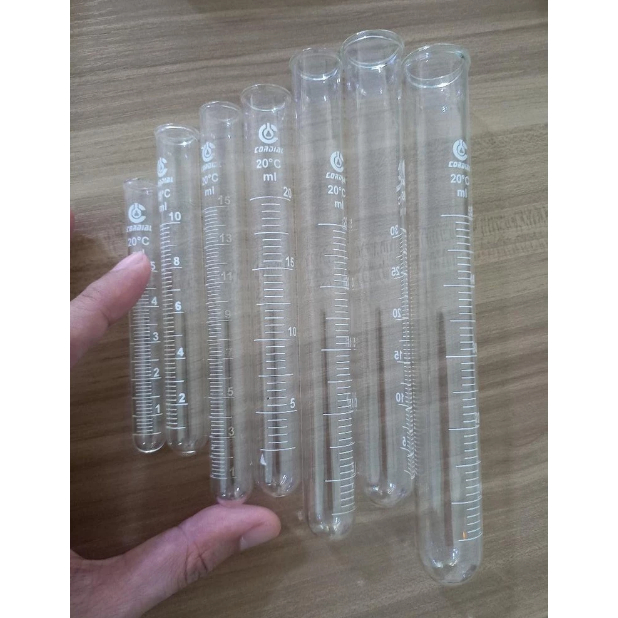 MT- TEST TUBE GRADUATED BOROSILICATE GLASS FOR LABORATORIES | Shopee ...