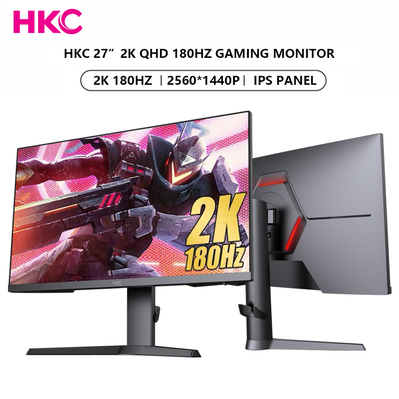 HKC 24"/27" Gaming Monitor 2K 165Hz/180Hz IPS Panel Flat FHD Monitor ...