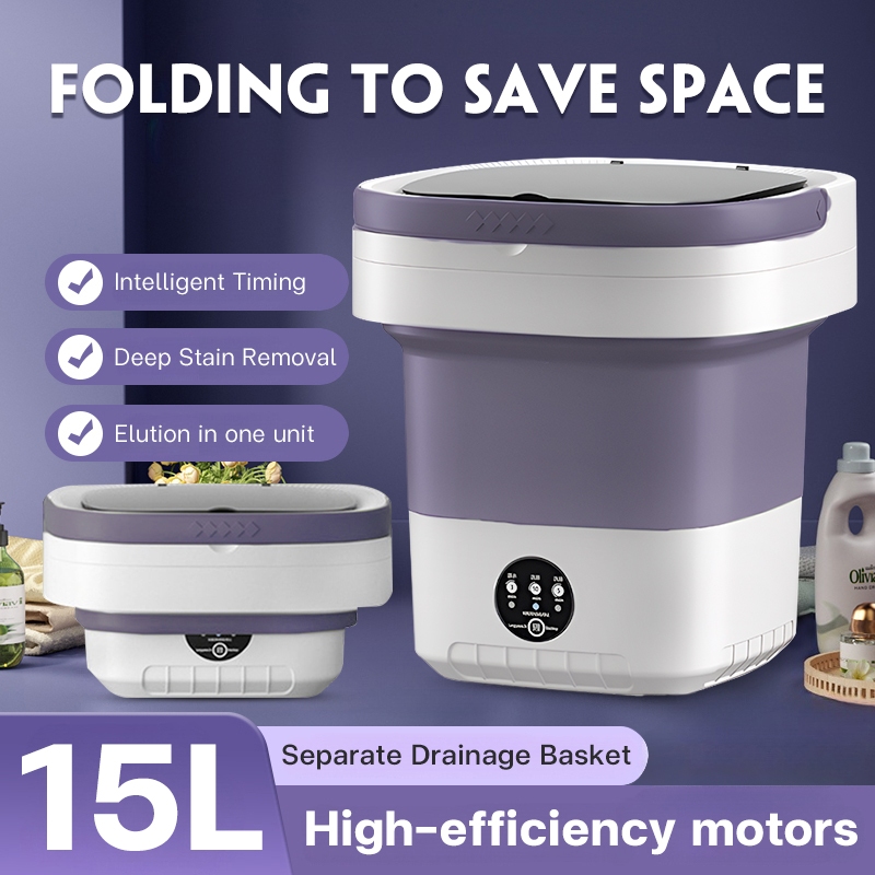 Small Mini Foldable Washing Machine With Dryer Portable Automatic 10L ...