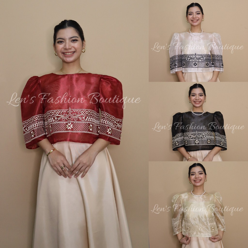 Modern Filipiniana - Jessa Kimona Top | Shopee Philippines