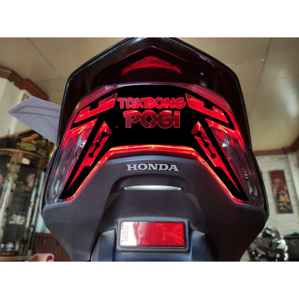 Honda PCX 160 Tail Light Decal Sticker Takbong Pogi V2 Design | Shopee ...