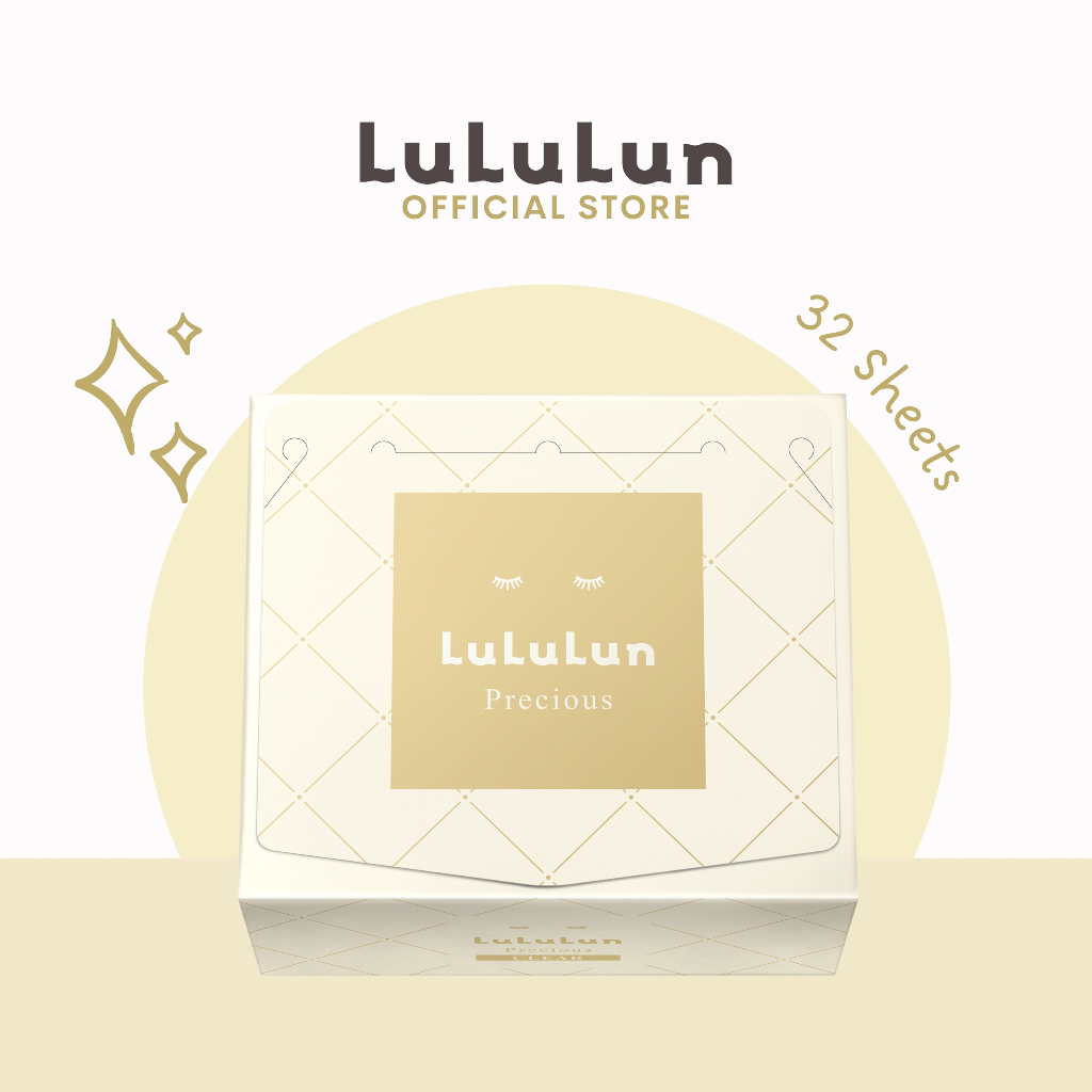 Lululun Precious Gold ( 32 Sheets ) Anti Aging Whitening & Firming Face Mask - Pore Tightening ...
