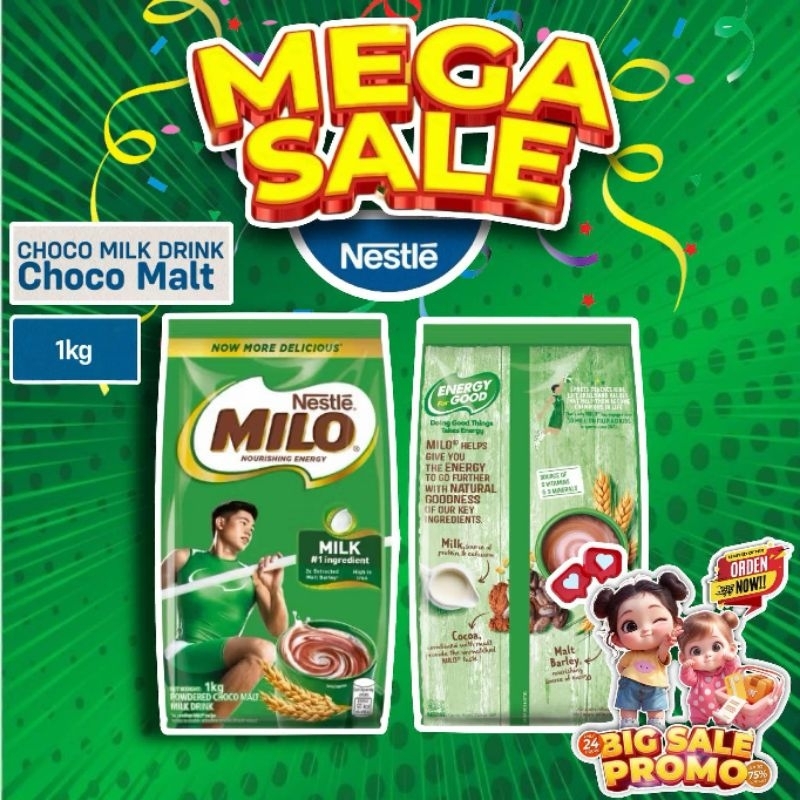Milo Powdered Choco Malt Milk Drink 1kg | Shopee Philippines