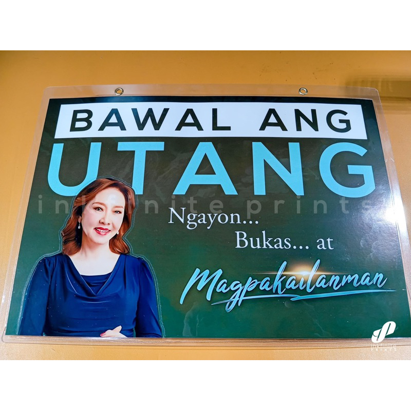 BAWAL ANG UTANG SIGNAGE LAMINATED A4 MAKAPAL | Shopee Philippines