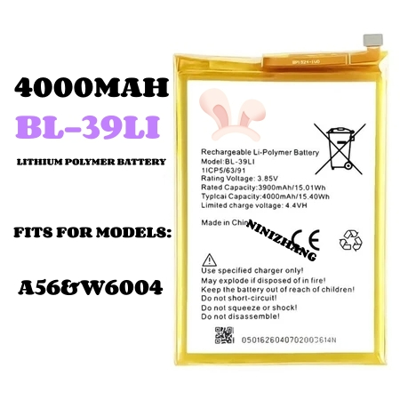 Itel A56 A56 Pro Vison 1 W6004 Battery BL-39LI Battery | Shopee Philippines