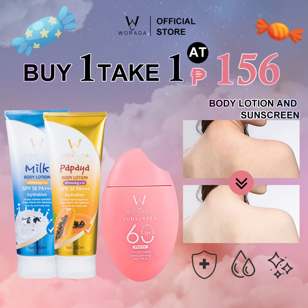 FDA approved WORADA SPF 60 Whitening Face Sunscreen and SPF 50 PA++ ...