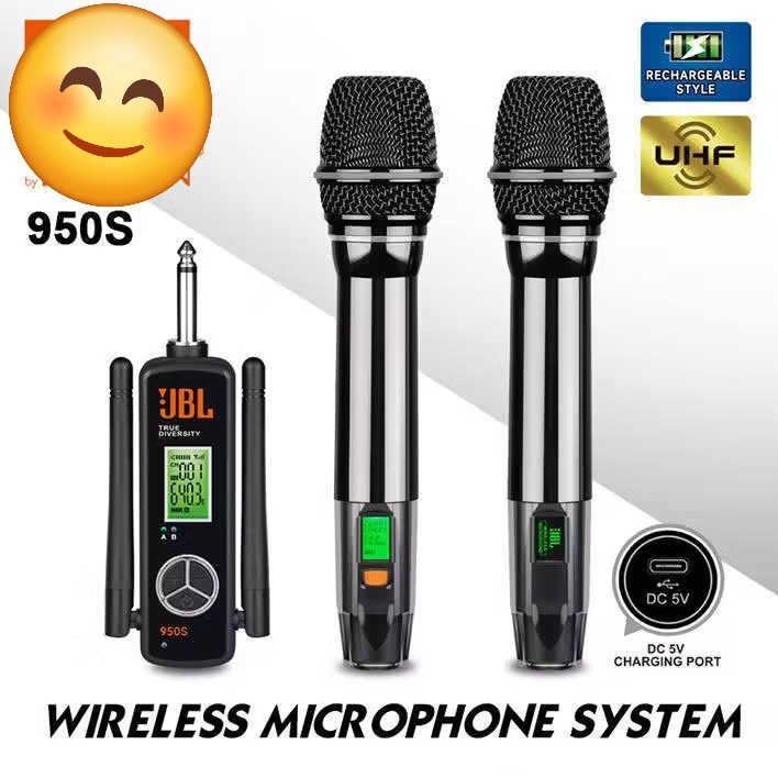 Universal Wireless 950S Dual Microphone w/ Mic Foam & Mic Ring | Shopee Philippines