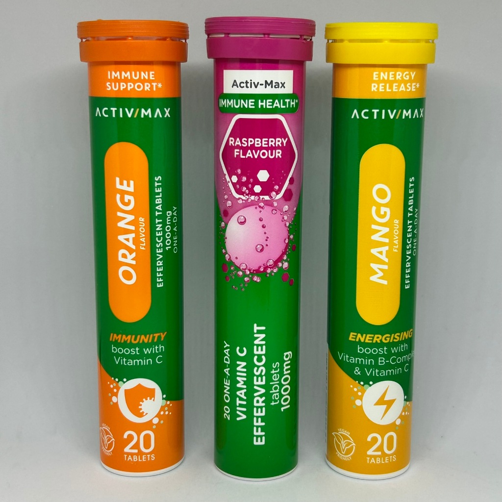 Activ-Max Vitamin C, D or Magnesium, Effevescent Tablets, 20 Tablets ...