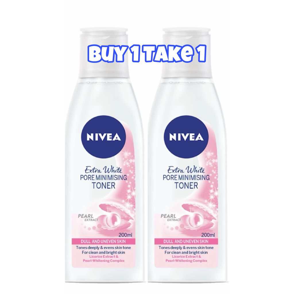 NIVEA Extra Bright 5-in-1 Pore Minimizing Toner 200ml BUY 1 TAKE 1 ...
