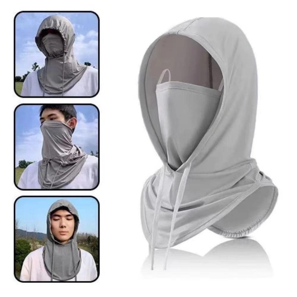 1pcs Men's And Women's Ice Silk Sunscreen Cap UV Protection Face Mask ...