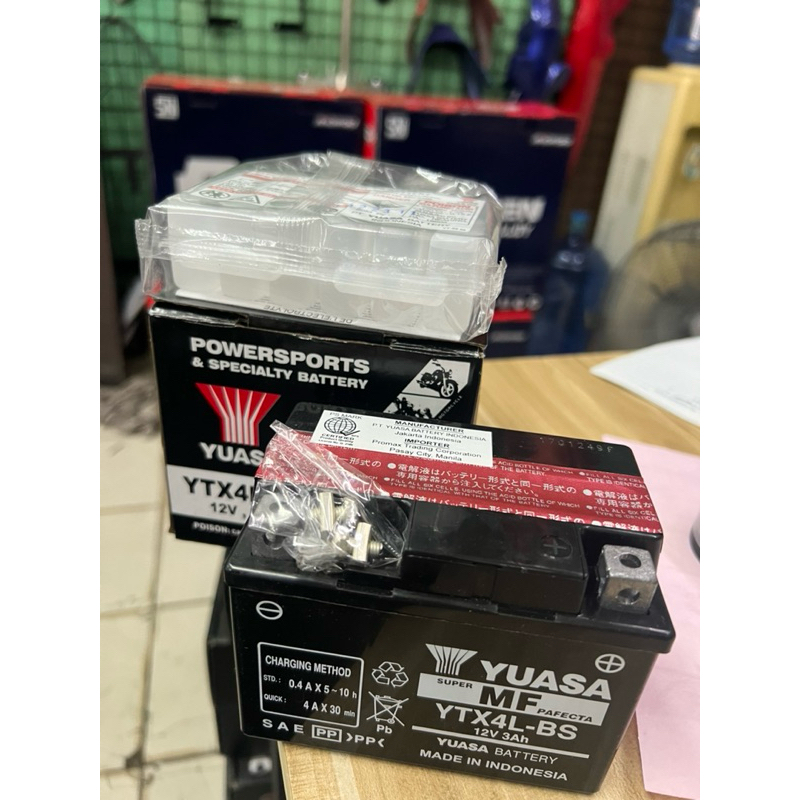 YUASA Battery 4L for WAVE 125 | XRM 125 | Shopee Philippines
