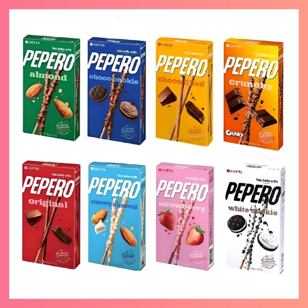 LOTTE Pepero Chocolate Stick Almond / Choco / White Cookie | Shopee ...