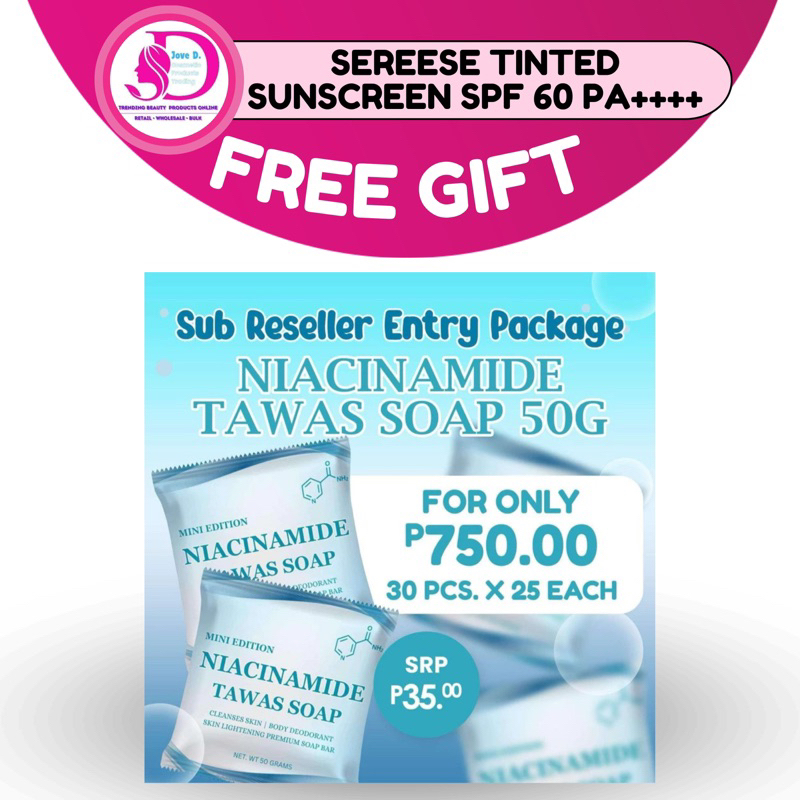 Niacinamide Tawas Soap 50g by Formulove Sub Reseller Package (30pcs ...