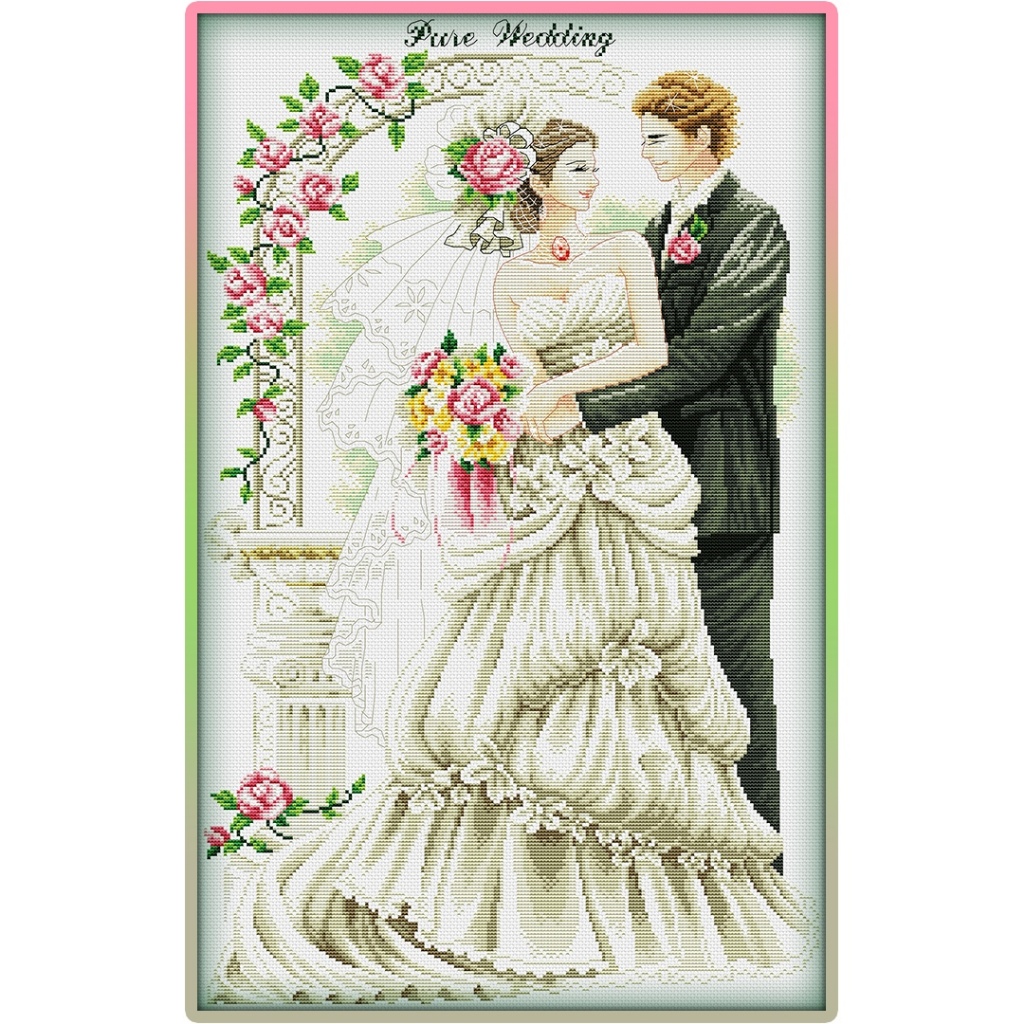 PURE WEDDING CROSS STITCH PATTERN (PRINTED) | Shopee Philippines