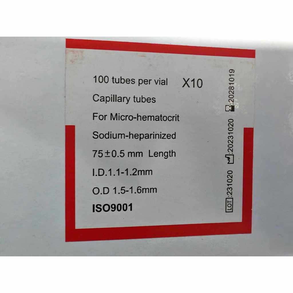CAPILLARY TUBE 100pcs ver vial | Shopee Philippines