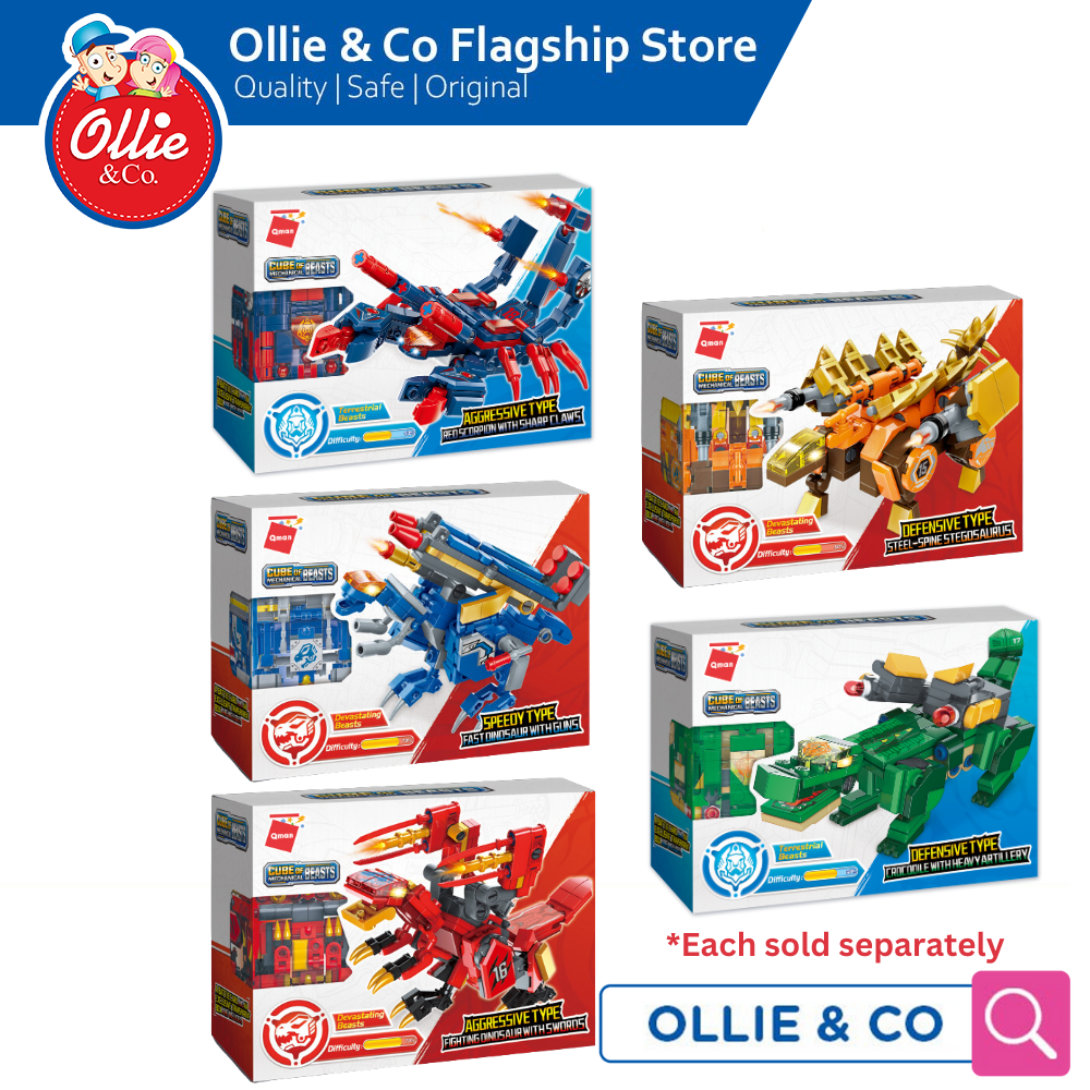 QMAN Building Blocks Cube of Mechanical Beasts Building Blocks Toy ...