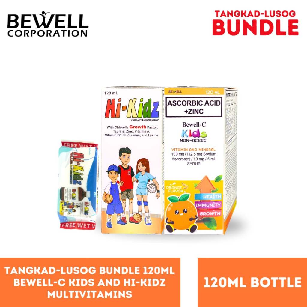 Tangkad Lusog BUNDLE 120mL Bewell C Kids and Hi-Kidz Multivitamins | Shopee Philippines