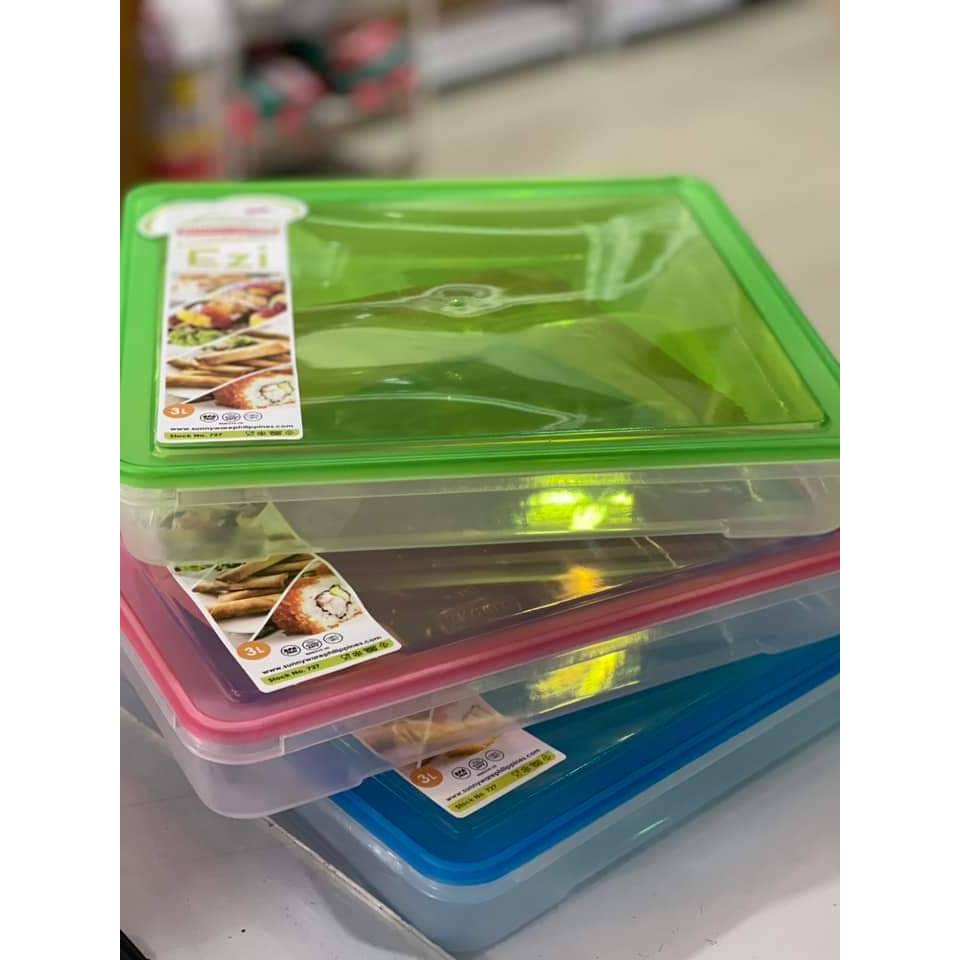 #SNW727 Graham Bar Tupperware 3 Liters Big Square Food Keeper ...