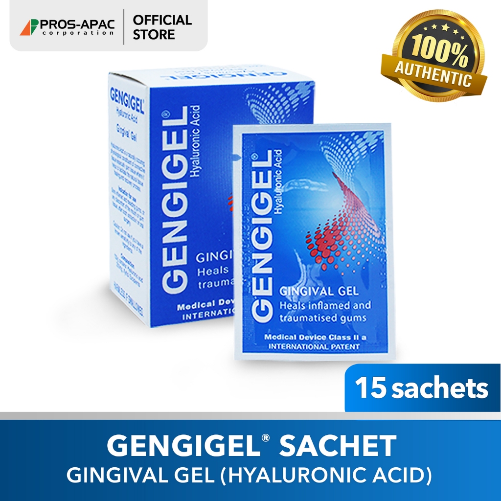 GENGIGEL Sachet (15 sachets) For Wound Healing, Singaw, Mouth Sores ...