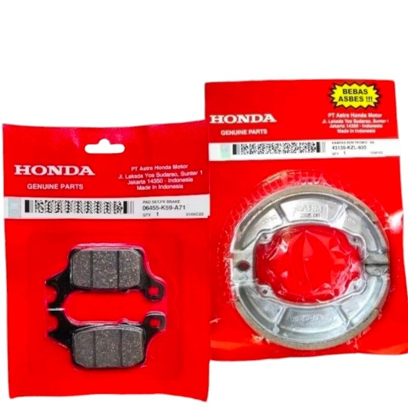 HONDA CLICK BRAKE SHOE BRAKE PAD 125 V2 V3 | 150 V2 | 160 CBS | Shopee ...