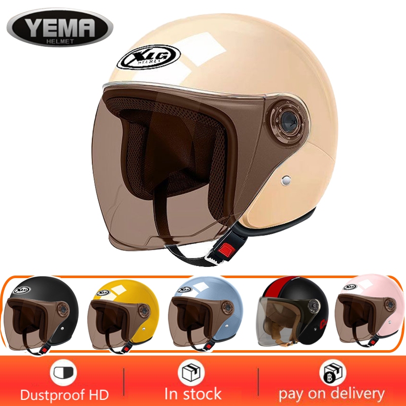 YEMA Motorcycle helmet Bright color helmet Durable water proof HD lens ...