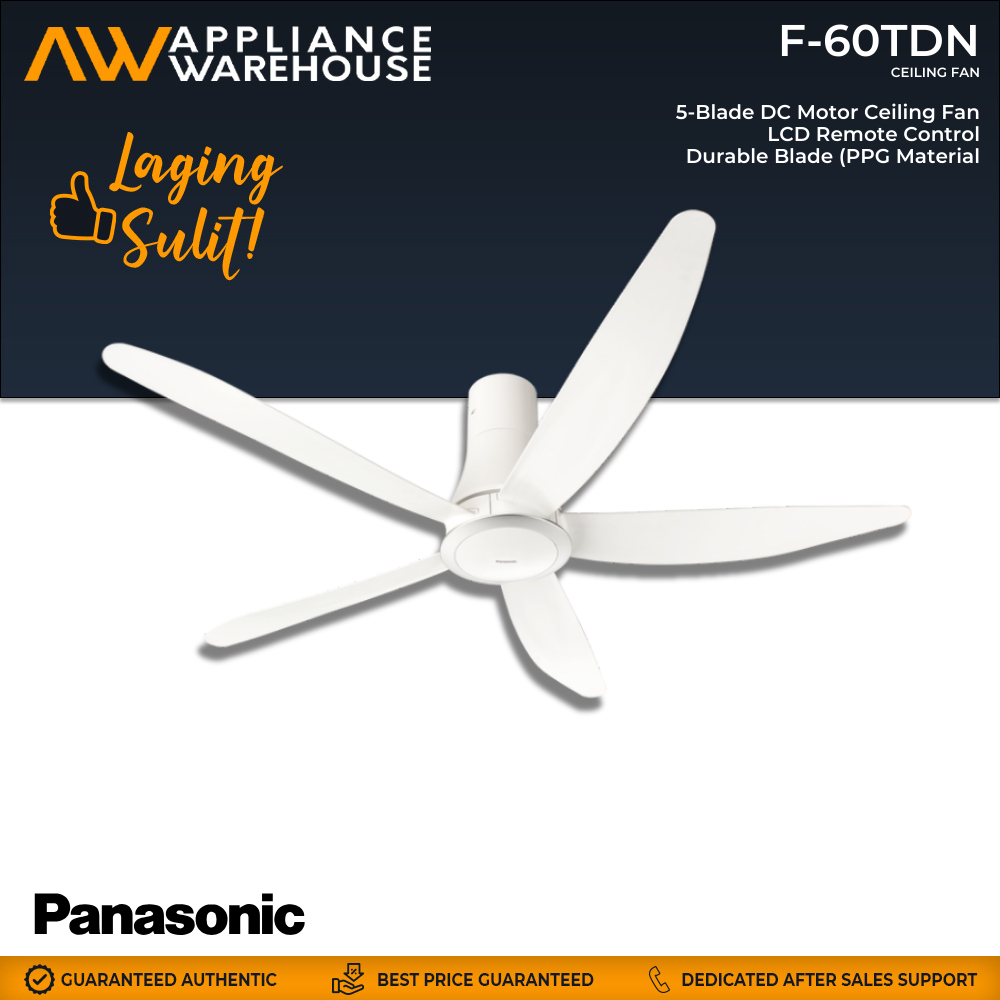 Panasonic F-60TDN 60 inch 5-Blade DC Motor Ceiling Fan (NCR Delivery ...