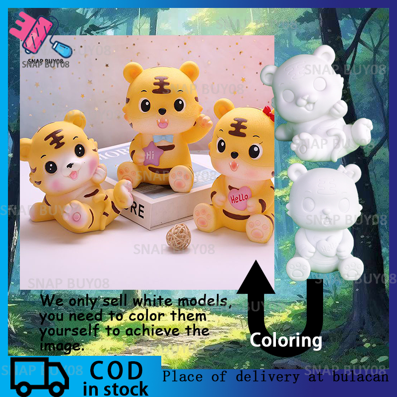 SNAP BUY08 Coloring tiger piggy bank child DIY Handmade graffiti toy ...