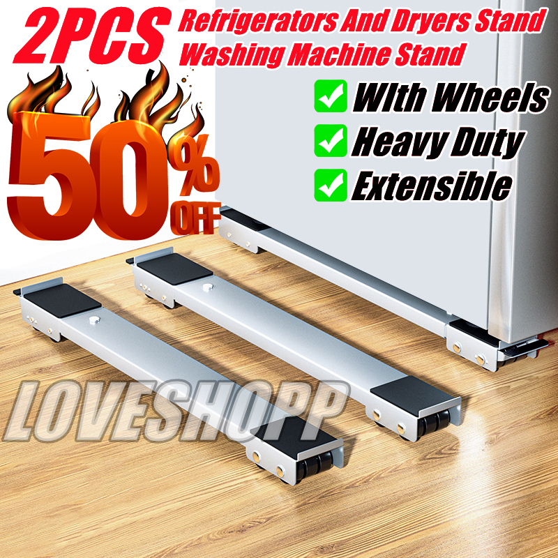 Washing Machine Stand Movable Adjustable Refrigerator Base Mobile ...