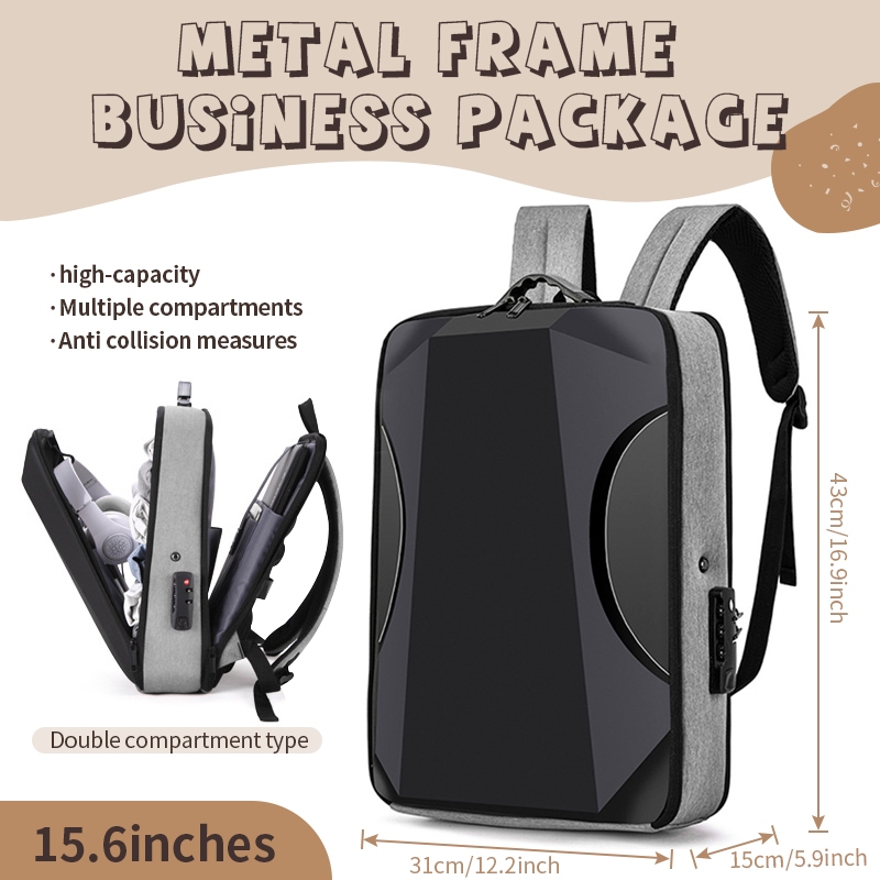 Fashion PC Hard Case Backpack 15.6-inch Can Hold Keyboard Men's ...