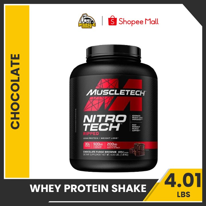 MUSCLETECH NITRO-TECH RIPPED - 4LBS CHOCOLATE FUDGE BROWNIE | Shopee ...