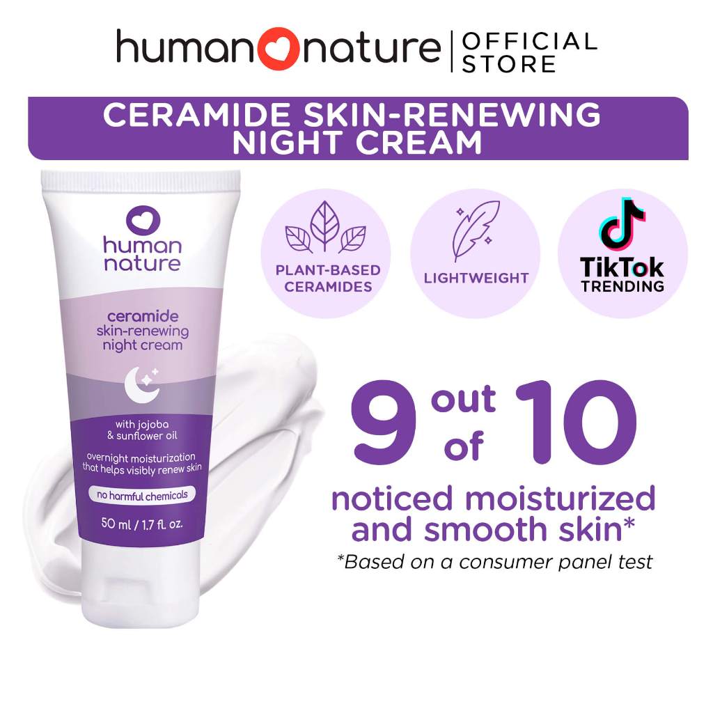 Human Nature Ceramide Skin-Renewing Night Cream Moisture Moisturizers ...