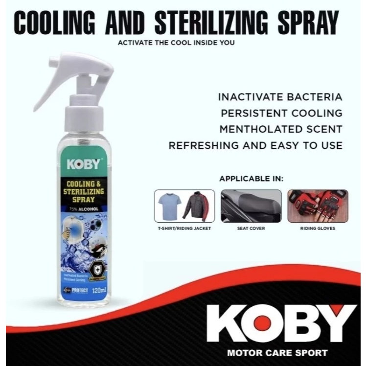 KOBY HELMET COOLING & STERILIZING SPRAY 120ml | Shopee Philippines
